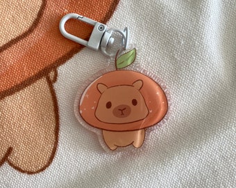 Capybara Hard Enamel Keychain Cute Capybara Keychain - Etsy