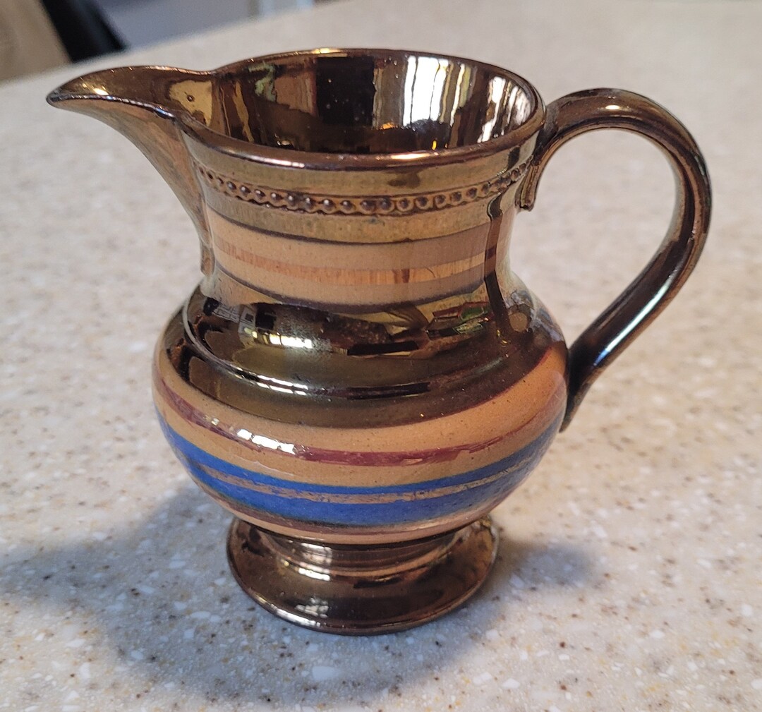 Welsh Copper Lustre Pitcher Excellent Condition 3 1/2 Inches Tall ...