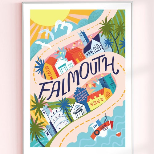 Falmouth Cornwall Original Digital Art Print - Etsy