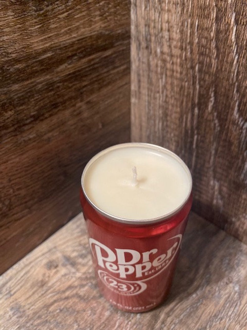 Dr Pepper Soy Candle Hand Poured Dr Pepper Soda Can Candle | Etsy