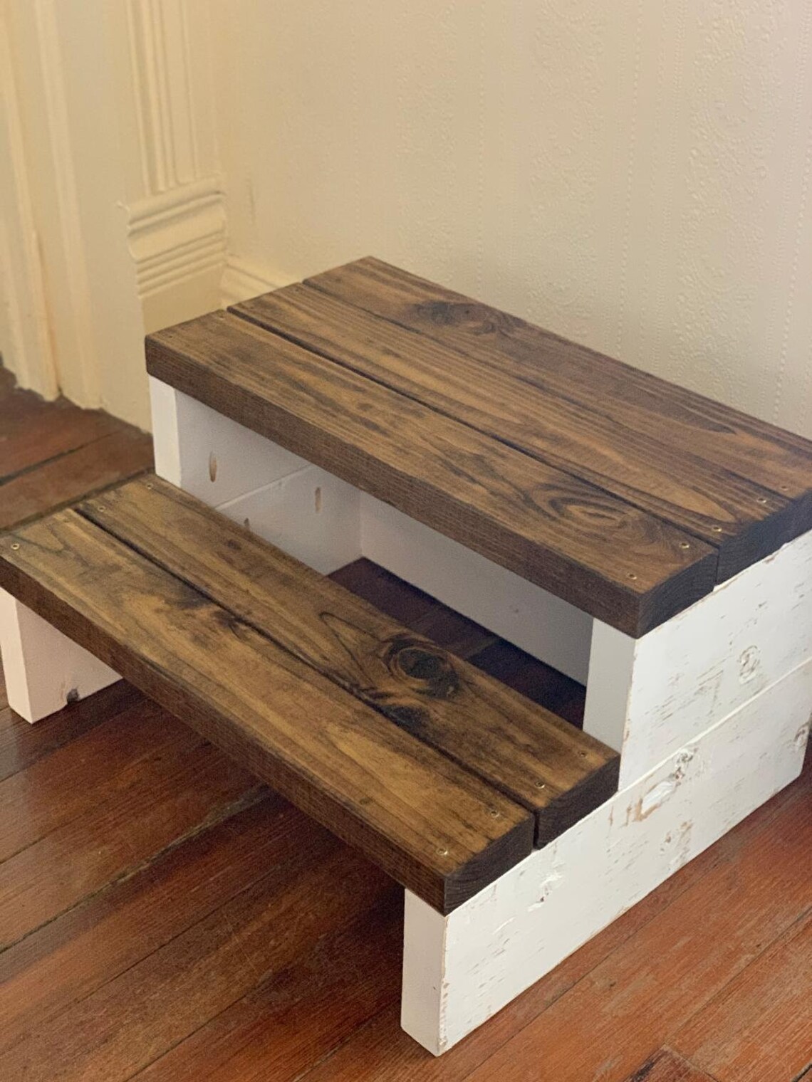 2 Step Farmhouse Stool - Etsy