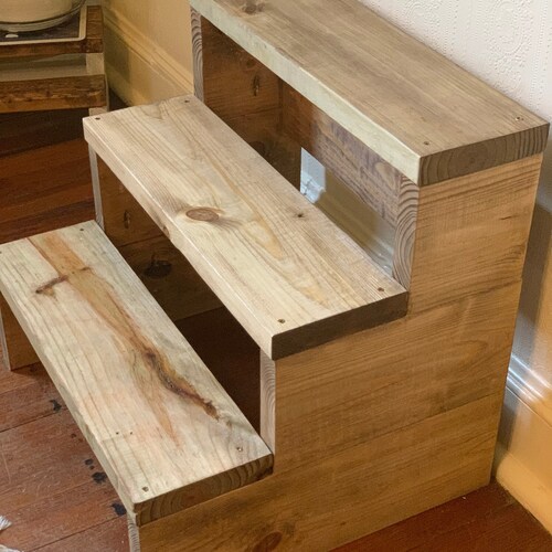 Hand Crafted ALL Cedar Wood Step Stool Amish Made in USA - Etsy