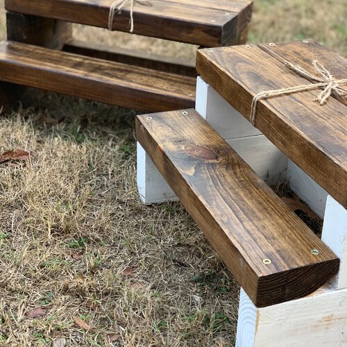 Rustic Wooden 2 Step Step-stool - Etsy