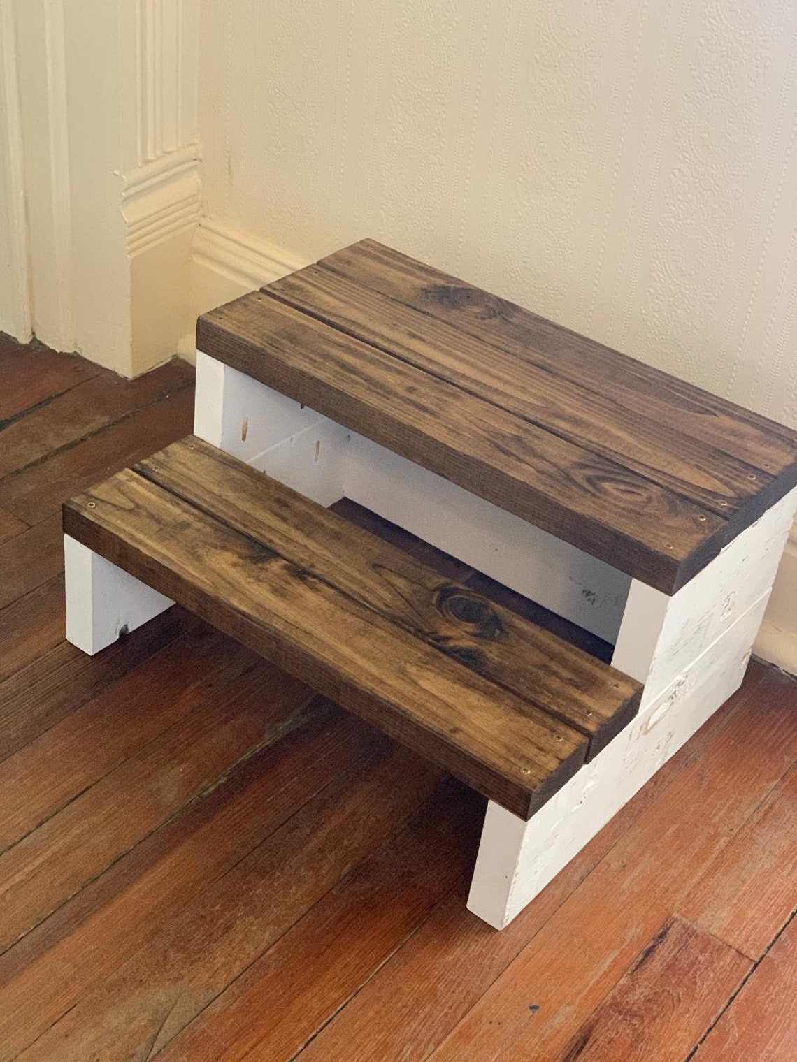 2 Step Farmhouse Stool - Etsy