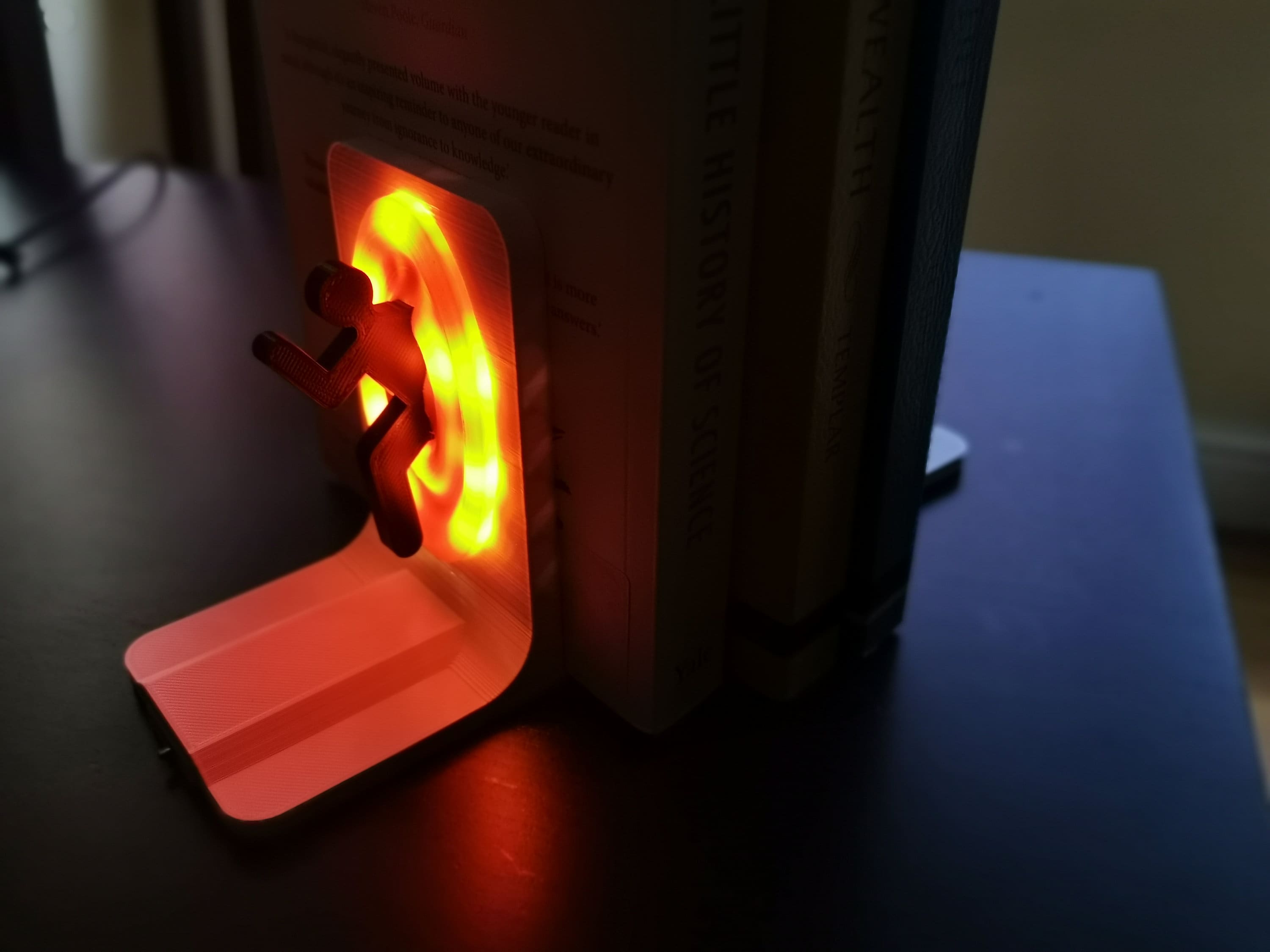 Pair of LED Light up Black Portal Bookends (portal 2) - Aesthetic and ...