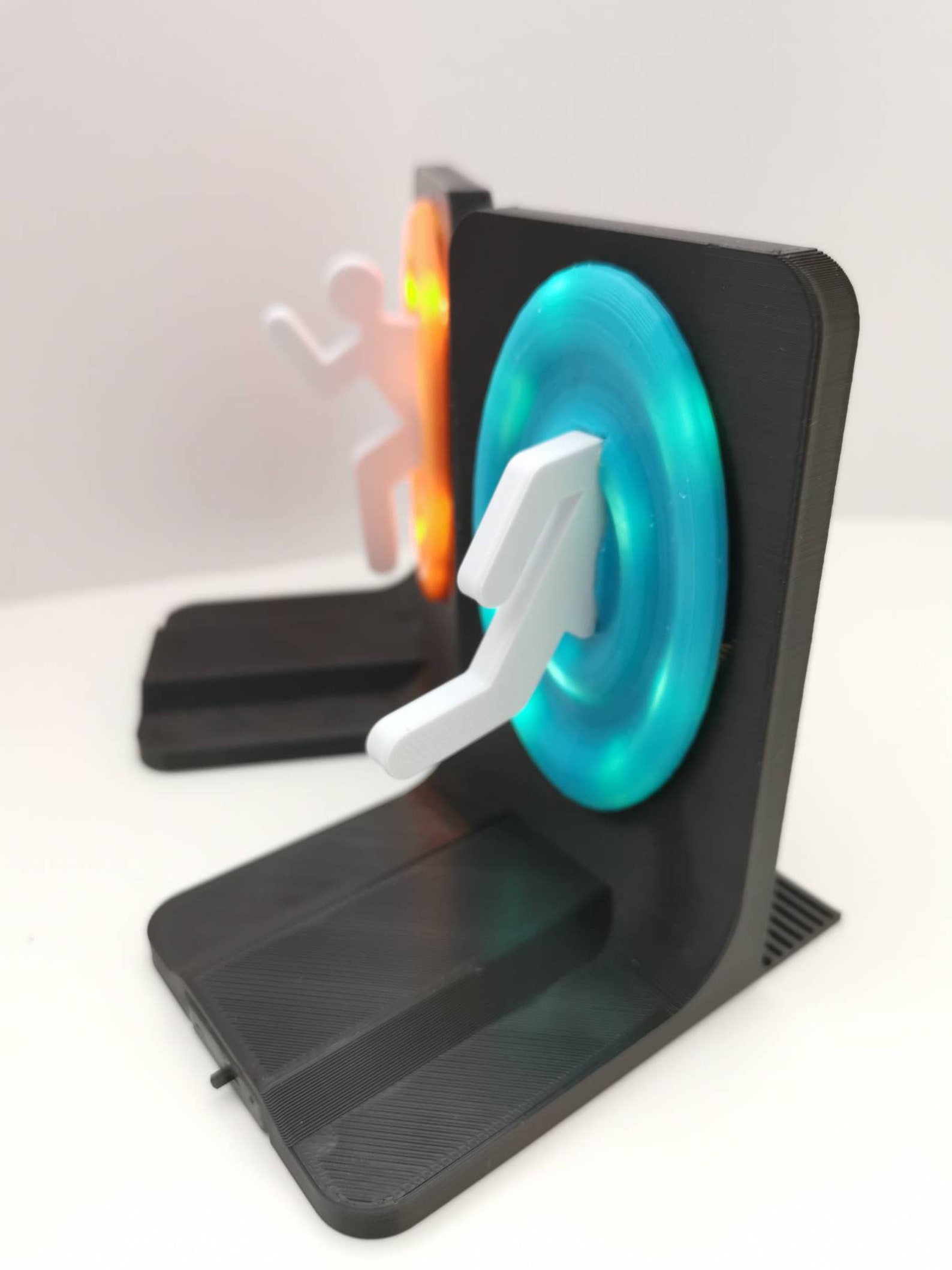 Pair of LED Light up Black Portal Bookends (portal 2) - Aesthetic and ...