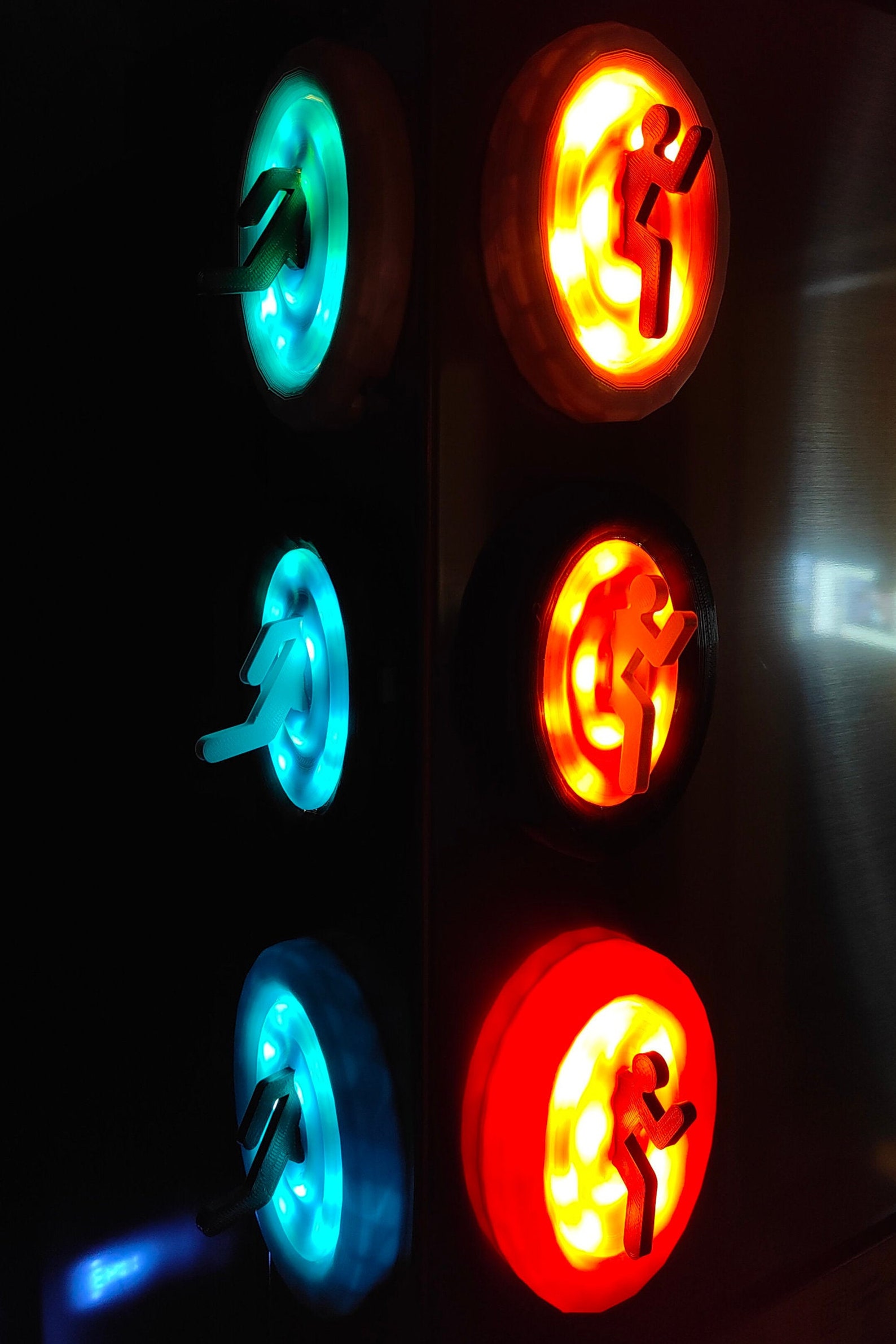 Pair of Portal 3D Light up LED Pop Out Wall Decor / Art / Plates ...