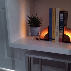 LED Art Deco Bookends - Style 1 - Wooden Contemporary, Aesthetic and ...