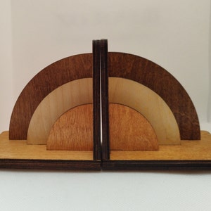 LED Art Deco Bookends - Style 1 - Wooden Contemporary, Aesthetic and ...