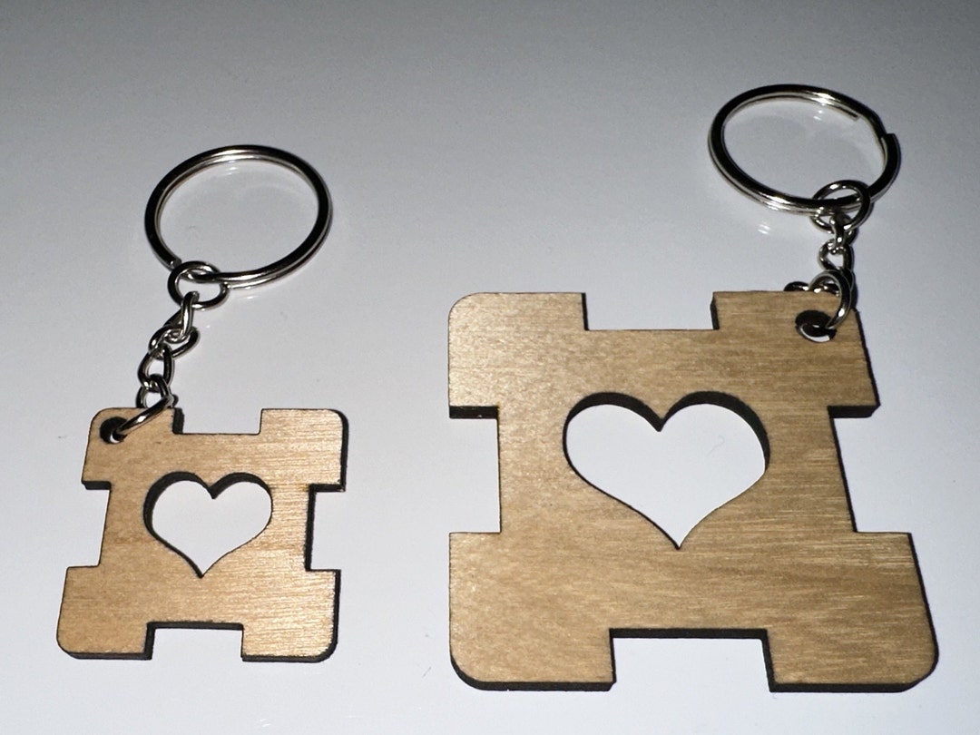 Portal Themed Wooden Keyrings - Companion Cube - Luggage Tag - Laser ...