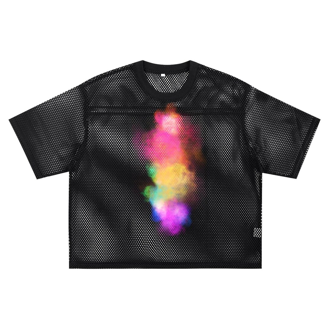 Pride Nebula Rainbow See-through Net T-shirt - Etsy