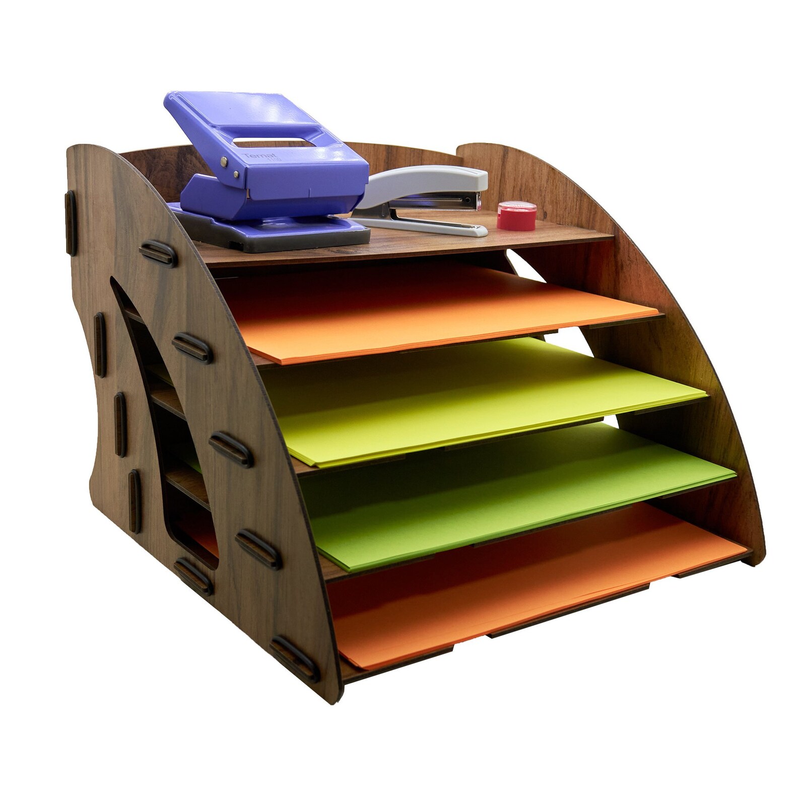 File Folder Organizer Rack / Wood Desk Organizer for Files / | Etsy