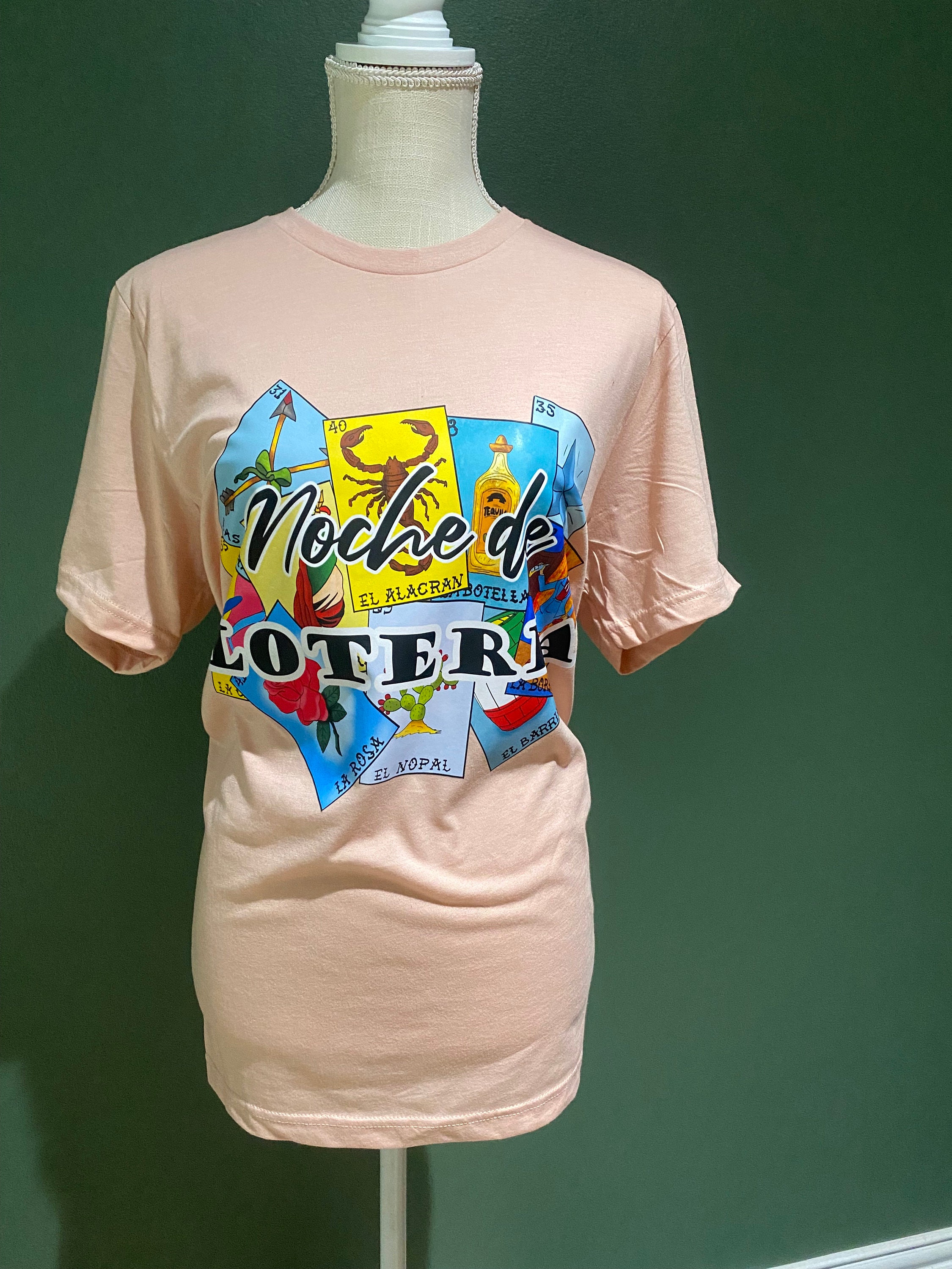 Loteria Night Shirt Love Peace Loteria 2 Designs 3 - Etsy