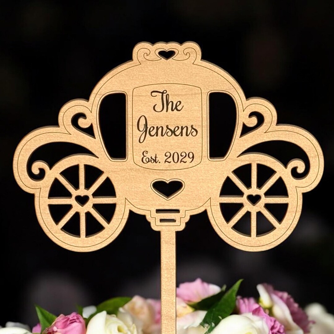 Cinderella Princess Carriage Wedding Cake Topper Fairy Tale ...