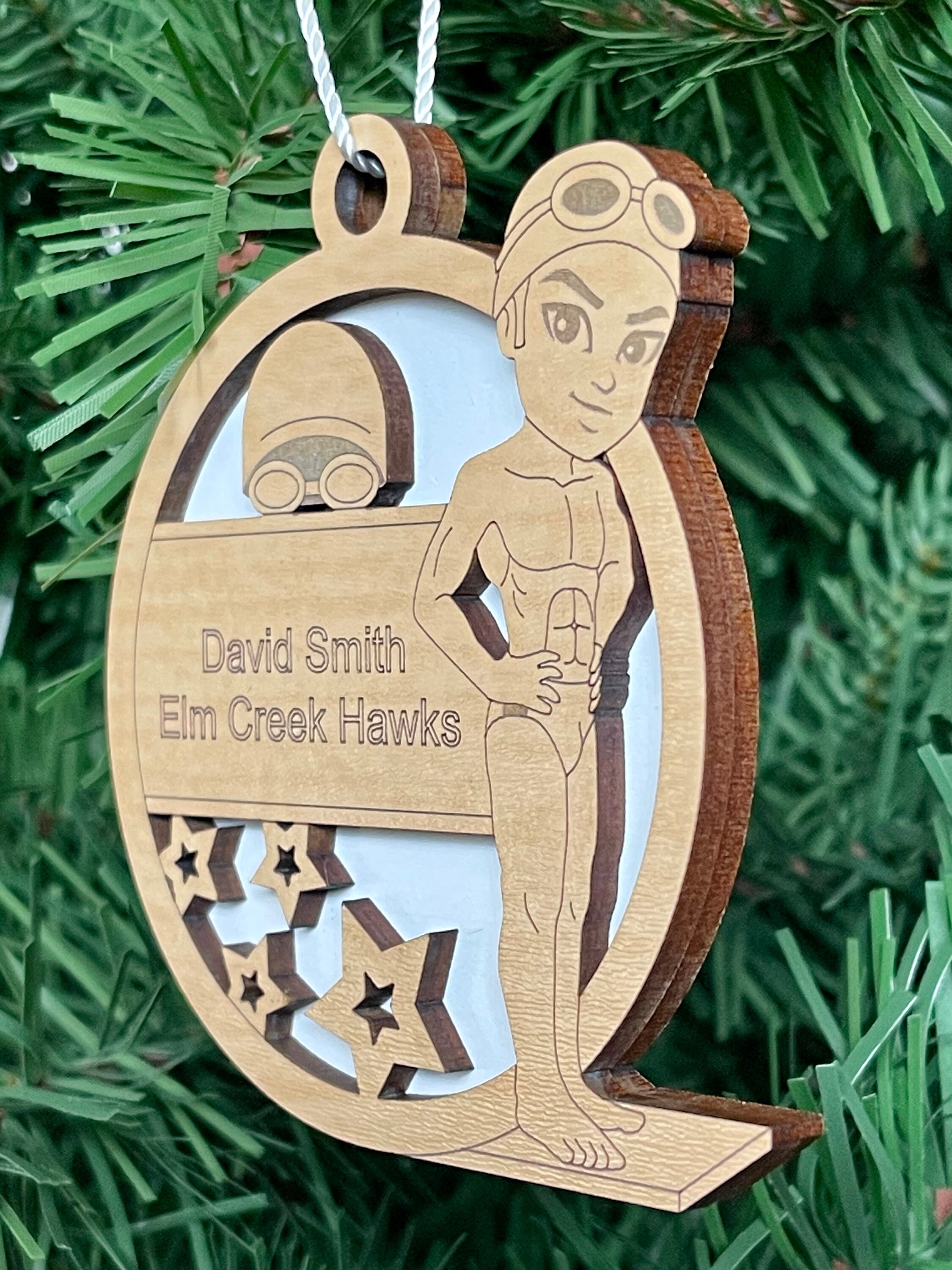 Personalized Diving Swimming Ornament Male Custom Youth Sports Keepsake ...