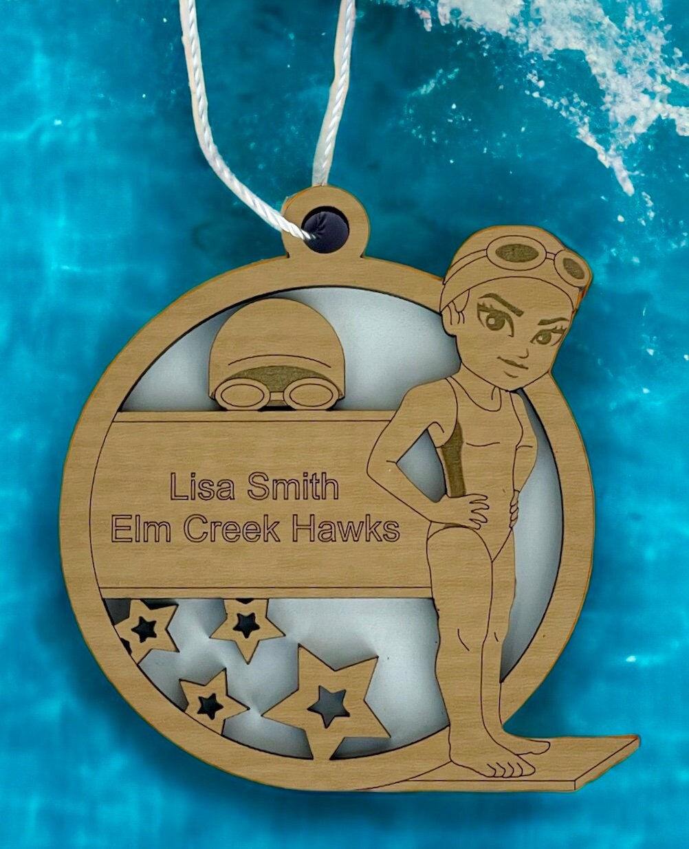 Personalized Swimming Diving Ornament Female Custom Sports Keepsake ...