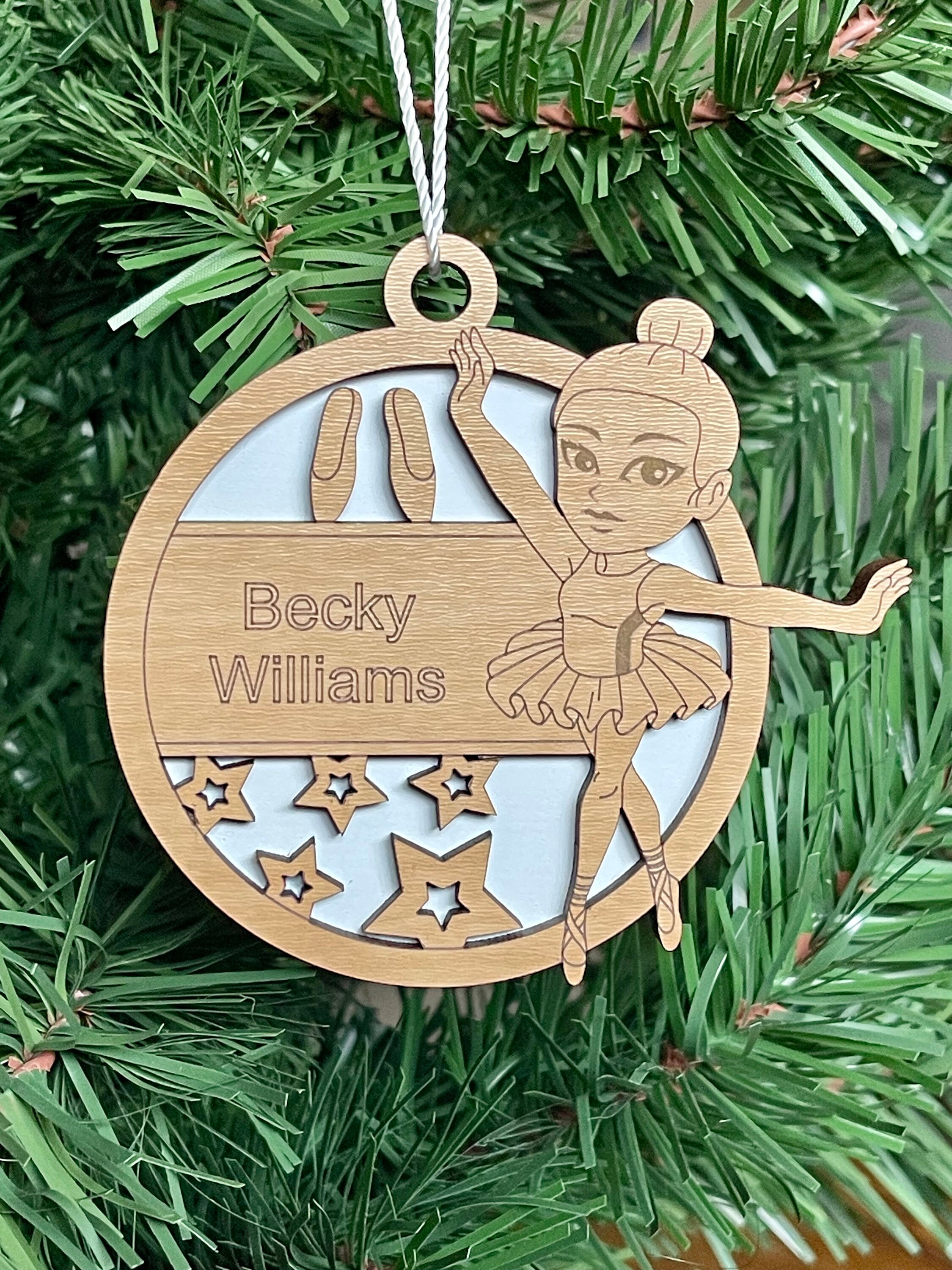 Custom Female Ballet Dancer Ornament Personalized Keepsake Name, Info ...