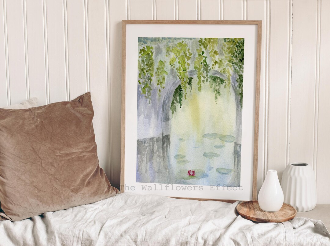 Monet Style Watercolor Painting Print French Country Wall Decor ...