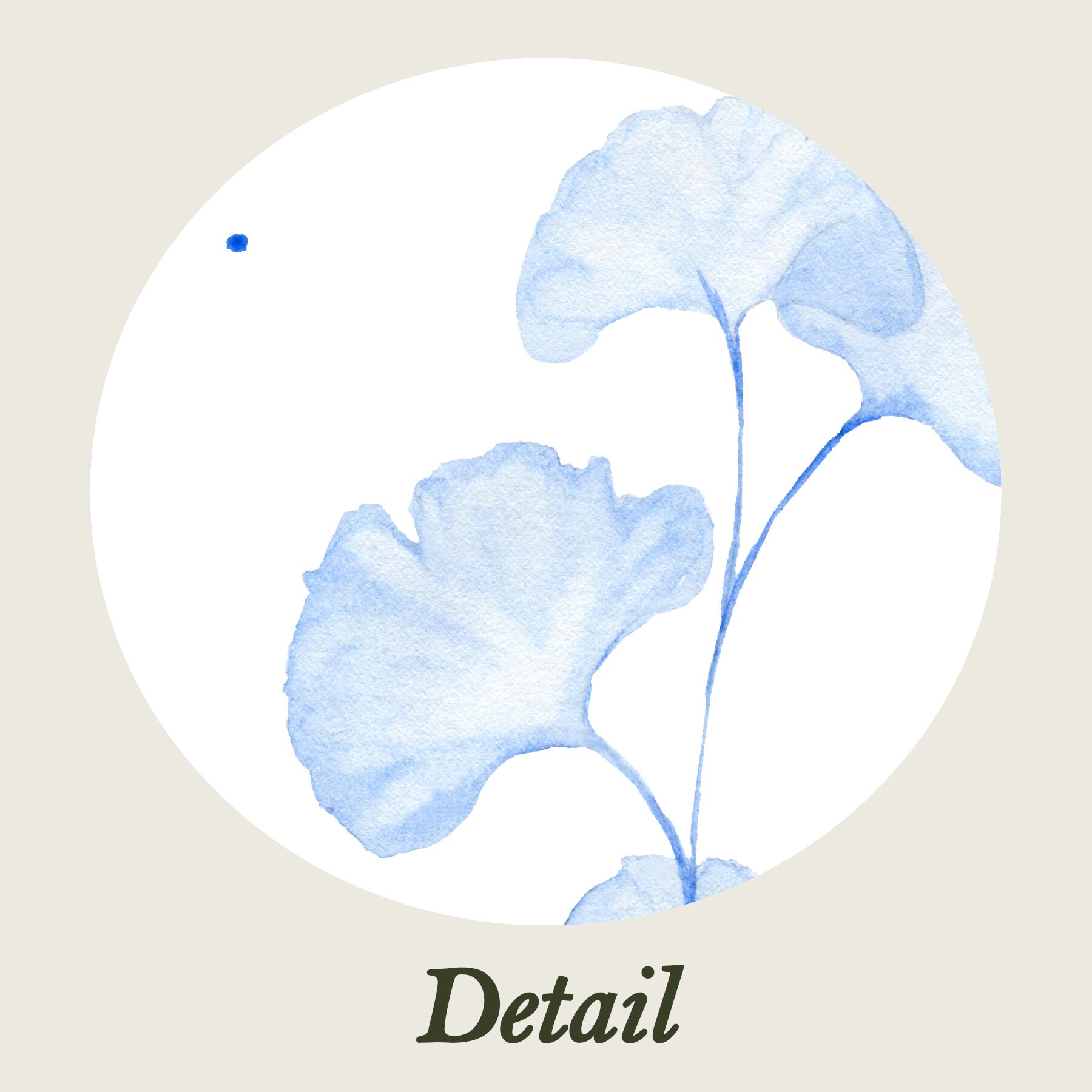 Gingko Leaves Wall Art, Blue Leaves Wall Art, Minimalist Blue Wall ...