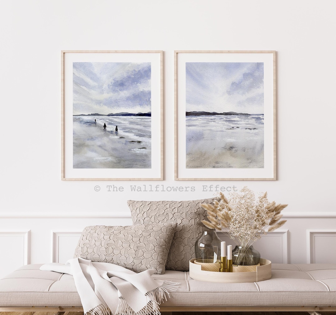 Irish Coastal Watercolor Prints, Ring of Kerry Beach Seascape Art Set ...