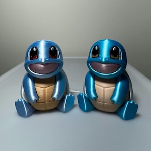 Squirtle 3d Print COLORED 3 Inches Tall- Pokemon - Metallic Shine - Etsy
