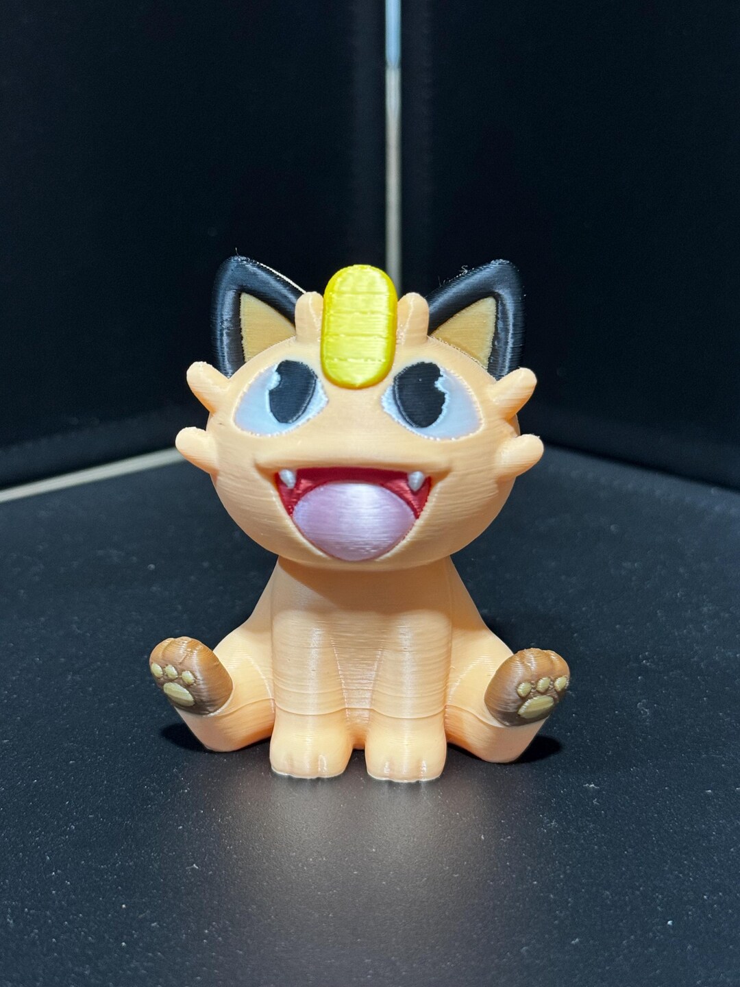 Meowth 3d Print COLORED 3 Inches Tall - Pokemon - Metallic Shine - Etsy