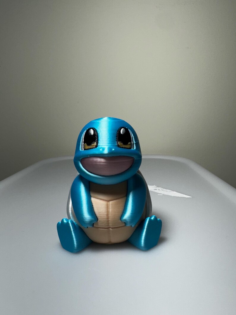 Squirtle 3d Print COLORED 3 Inches Tall- Pokemon - Metallic Shine - Etsy