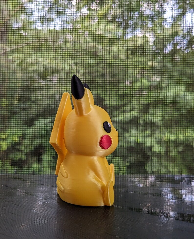 Pikachu 3d Print COLORED 3 Inches Tall Pokemon Metallic Shine - Etsy