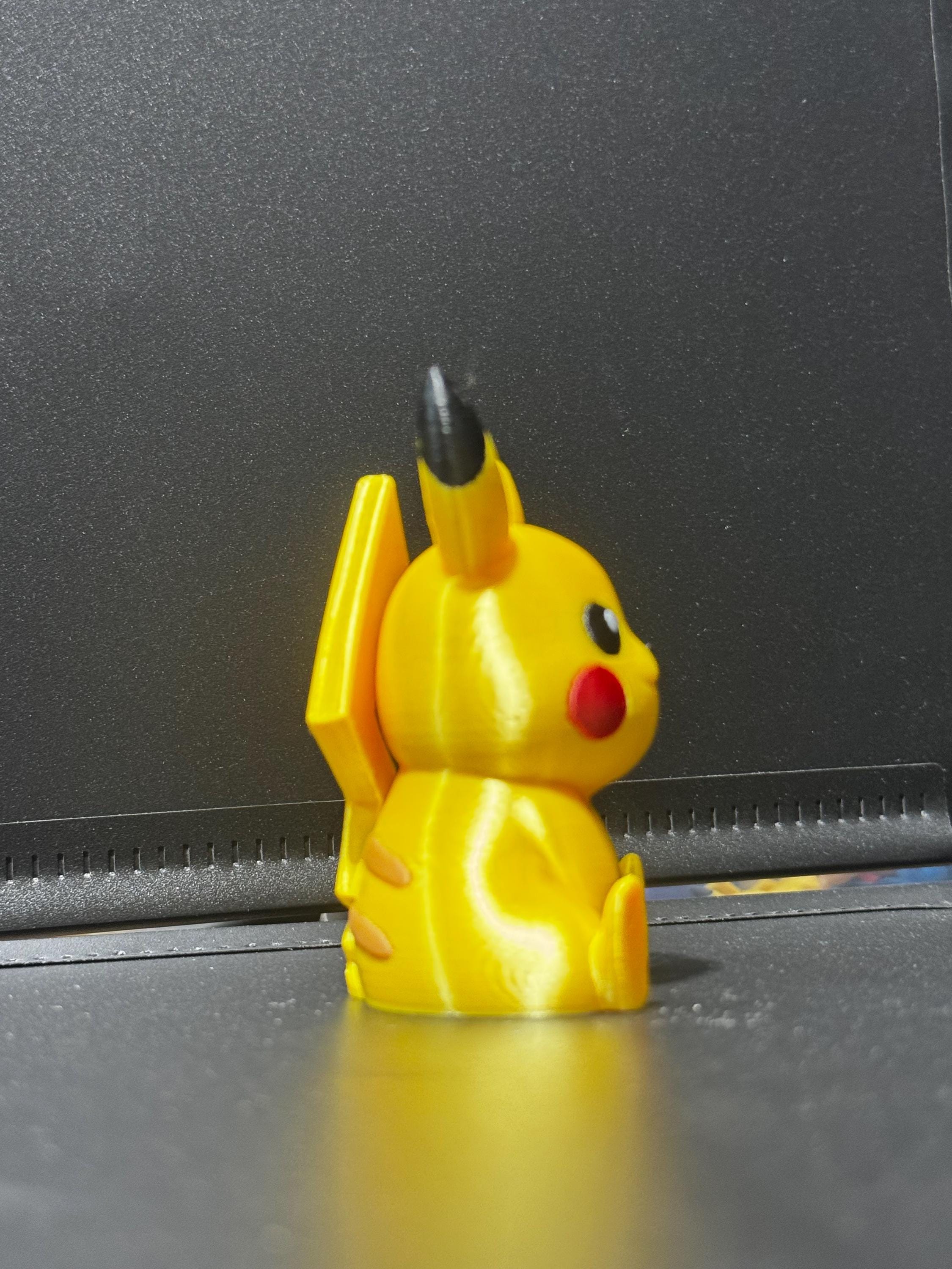 Pikachu 3d Print COLORED 3 Inches Tall - Pokemon - Metallic Shine - Etsy
