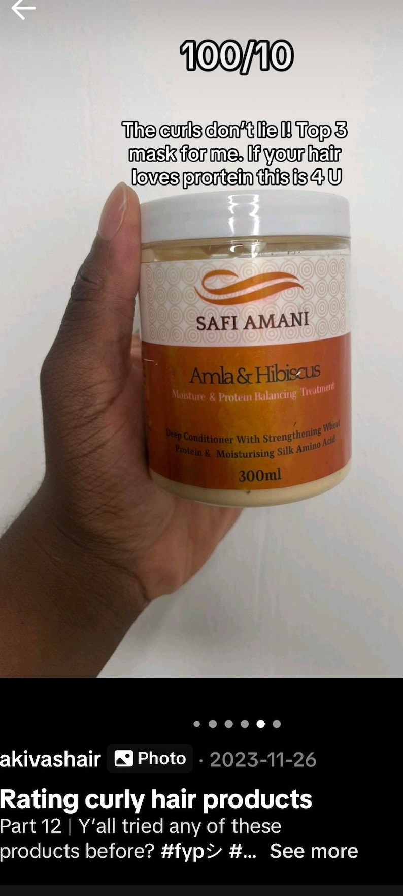 Amla & Hibiscus Moisture Balancing Treatment |protein Deep Mask for ...