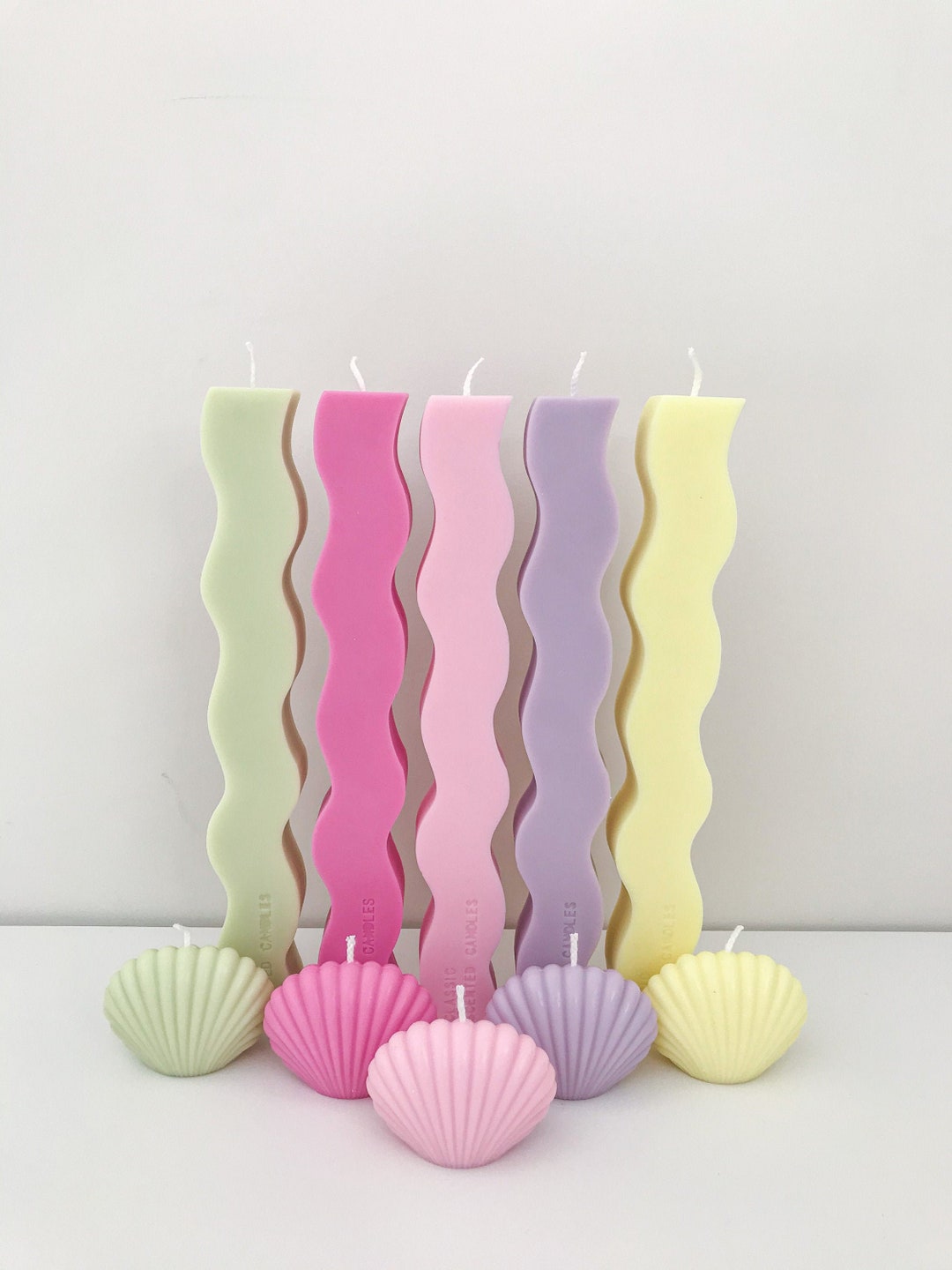 Soy Wax Wavy Candle / Coloured Candle / Vegan Candle / Twist Candle ...