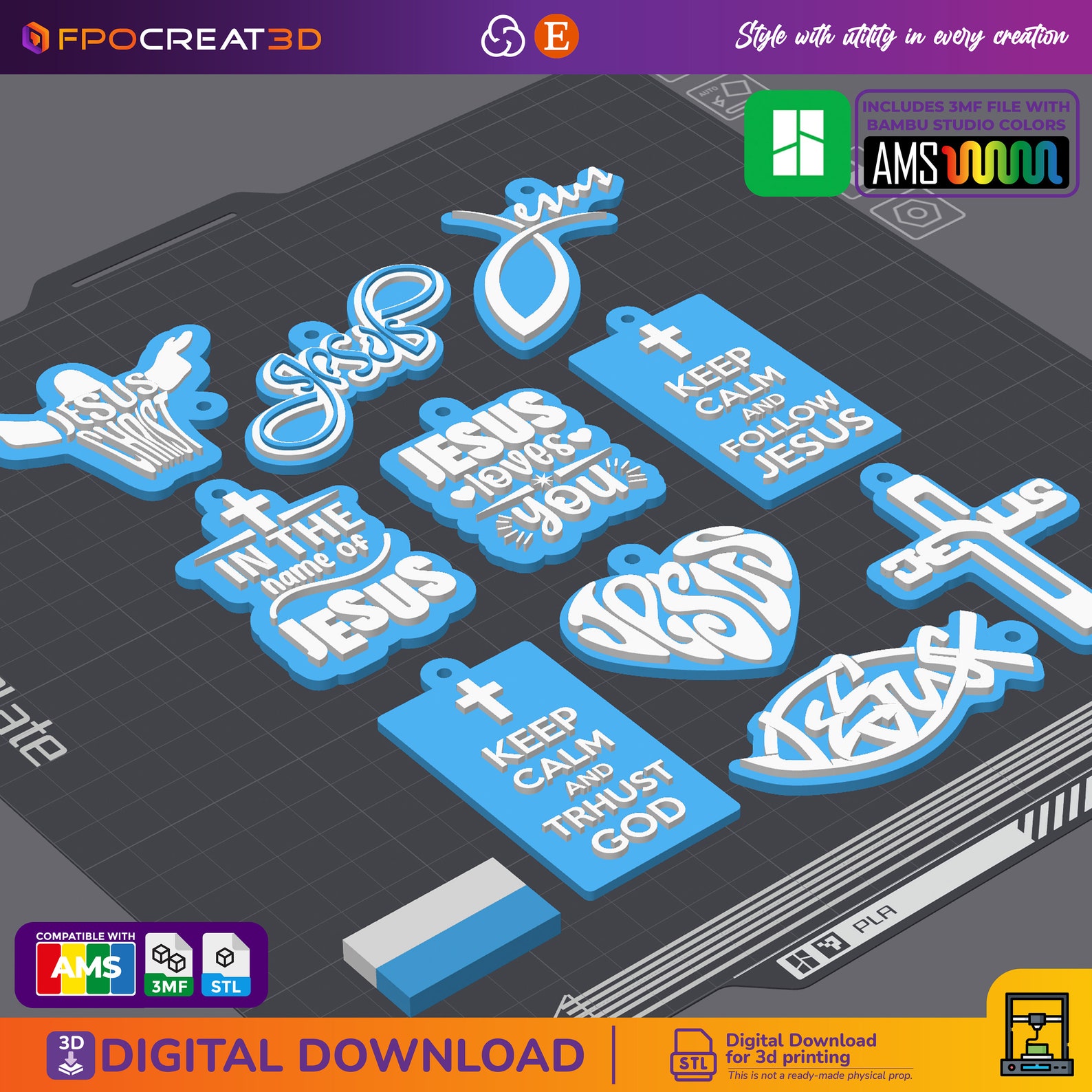 Jesus Keychains Pack 20 Designs Llaveros Jesus Colección 20 Diseños - Etsy