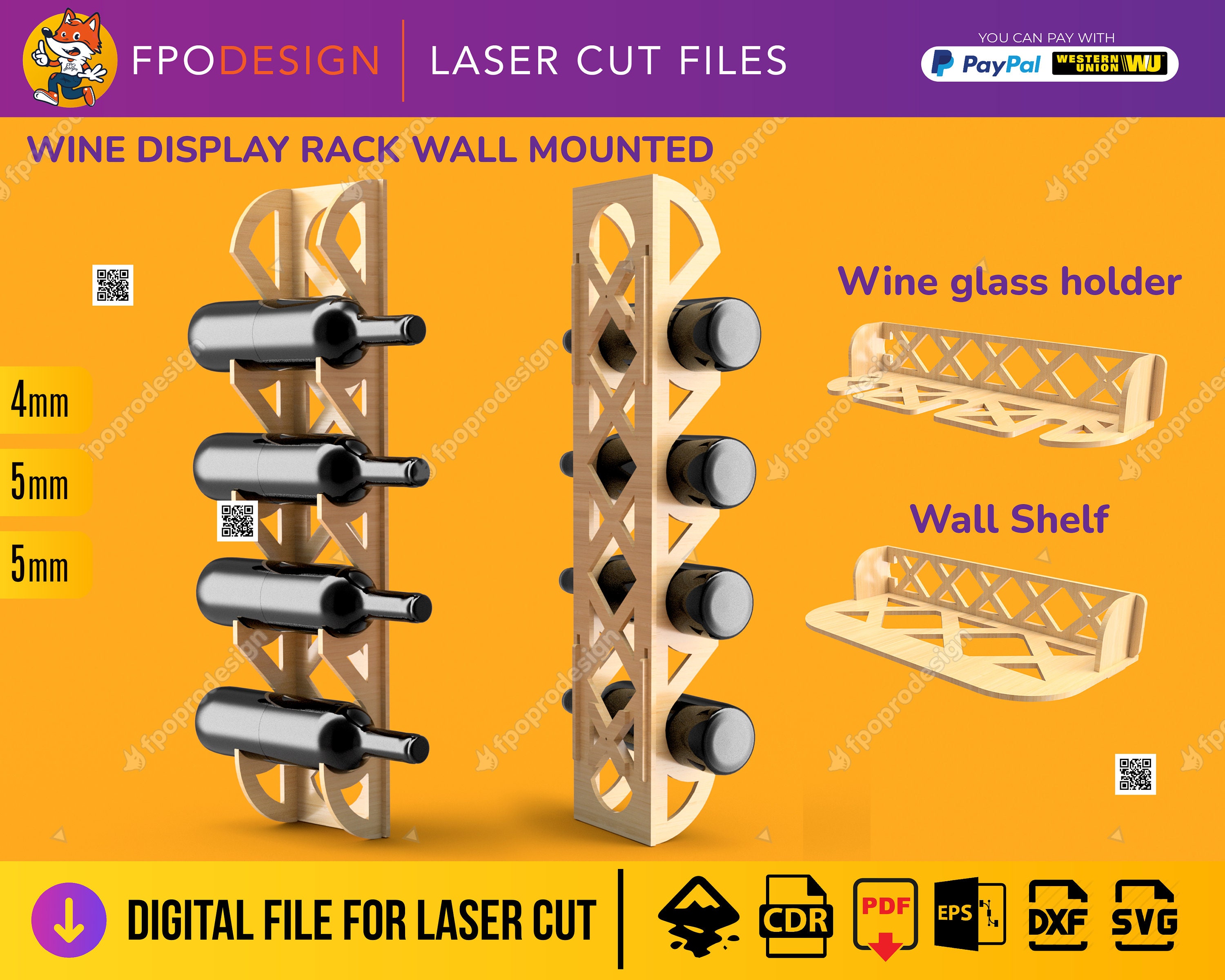 Estante De Vino Archivos Corte Laser Soporte De Botella De Vino Estante De Vino De Pared 4 ...