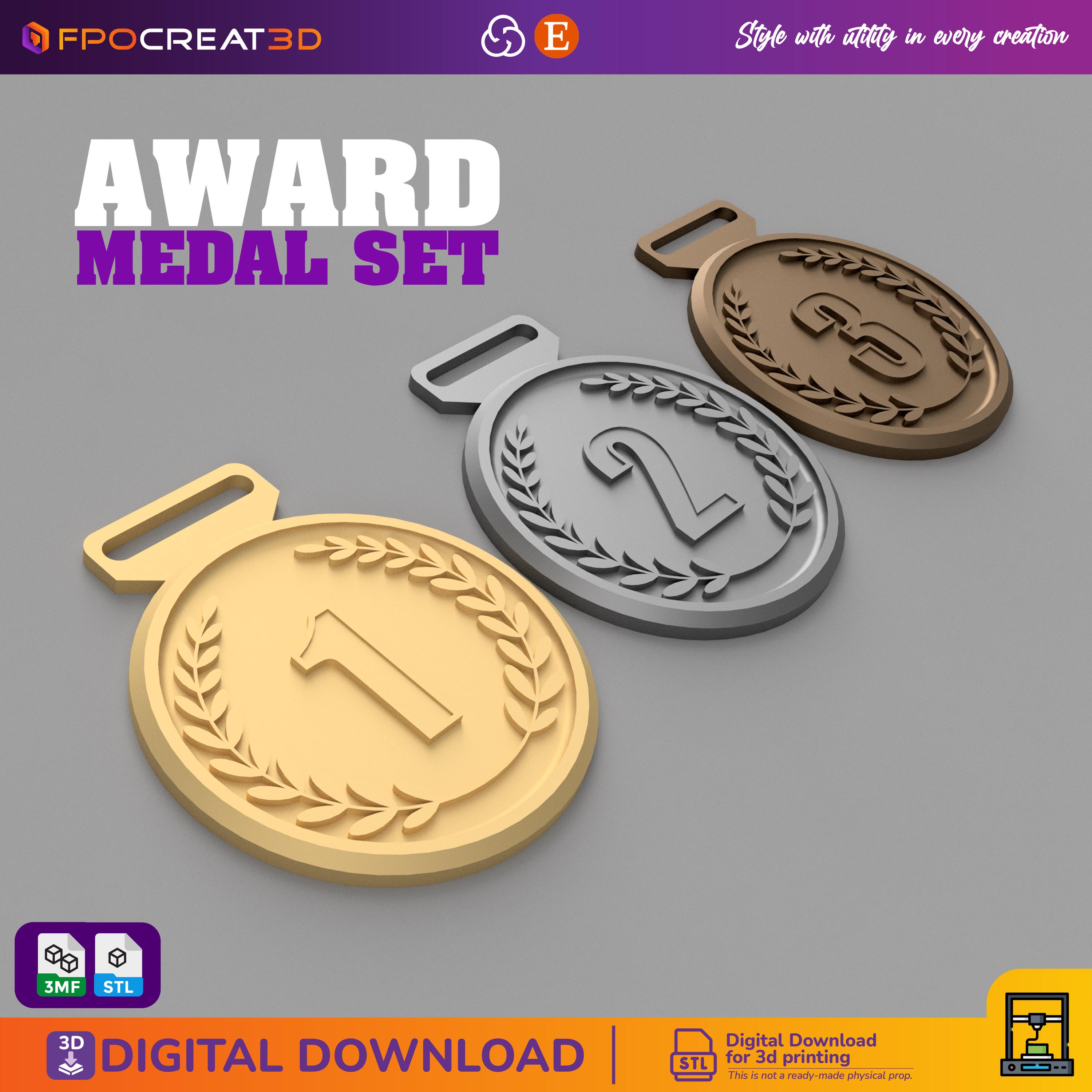 Award Medals Set 3D STL - Set De Medallas 3D STL - Etsy