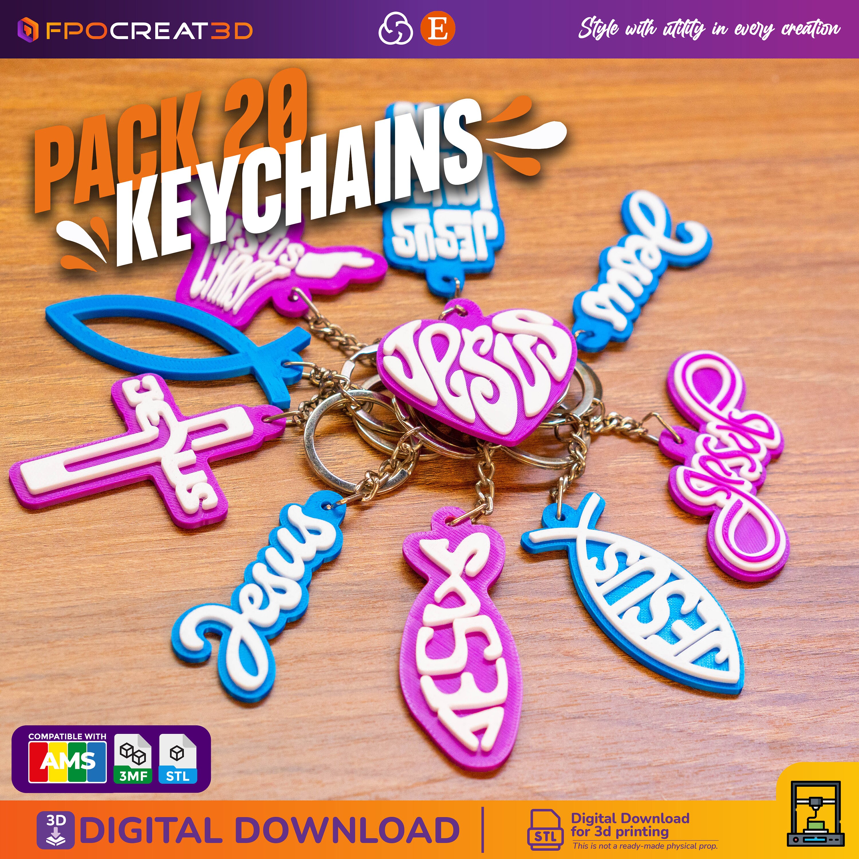 Jesus Keychains Pack 20 Designs Llaveros Jesus Colección 20 Diseños - Etsy