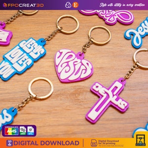 Jesus Keychains Pack 20 Designs - Llaveros Jesus Colección 20 Diseños ...