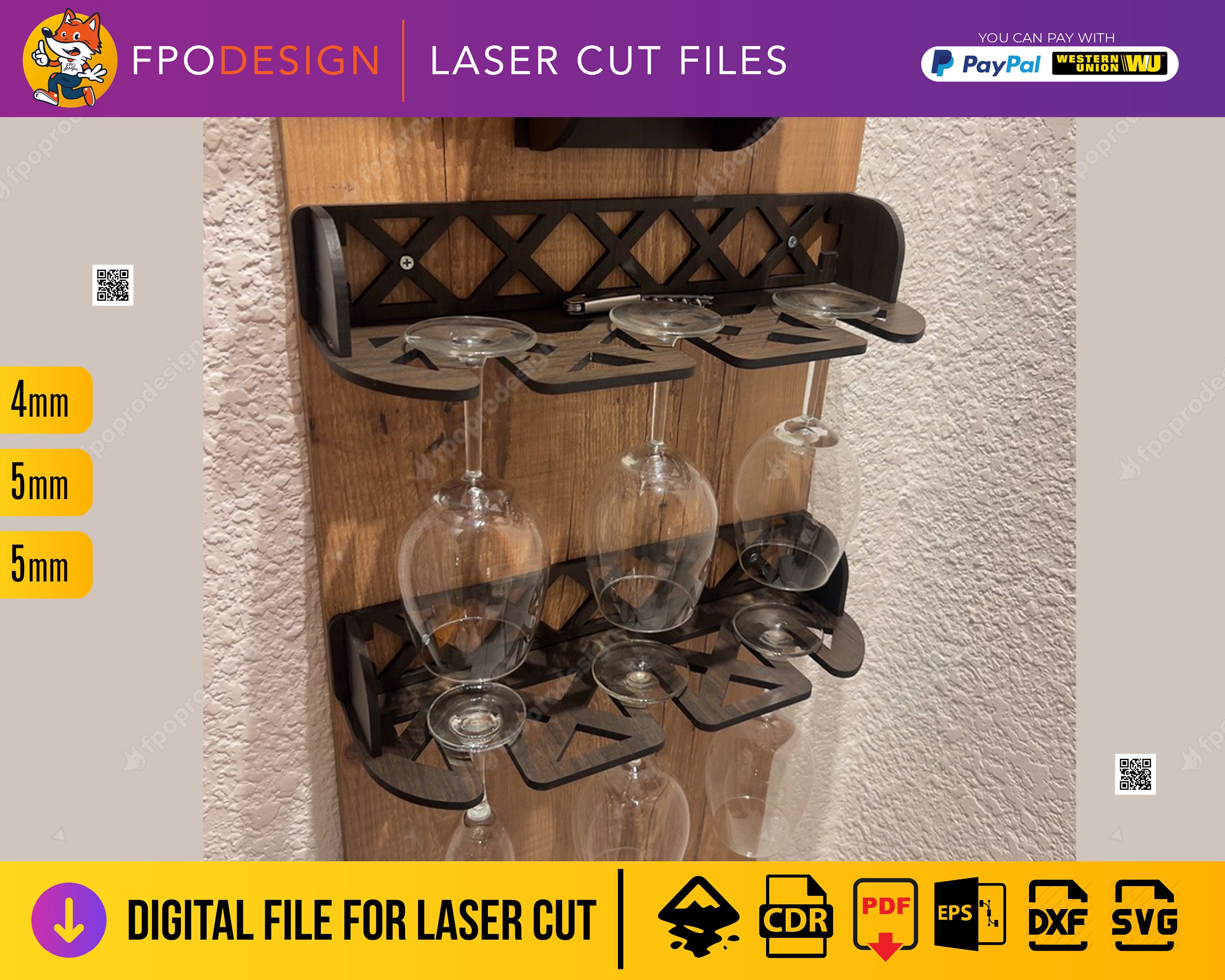 Estante De Vino Archivos Corte Laser - Soporte De Botella De Vino - Estante De Vino De Pared 3 ...
