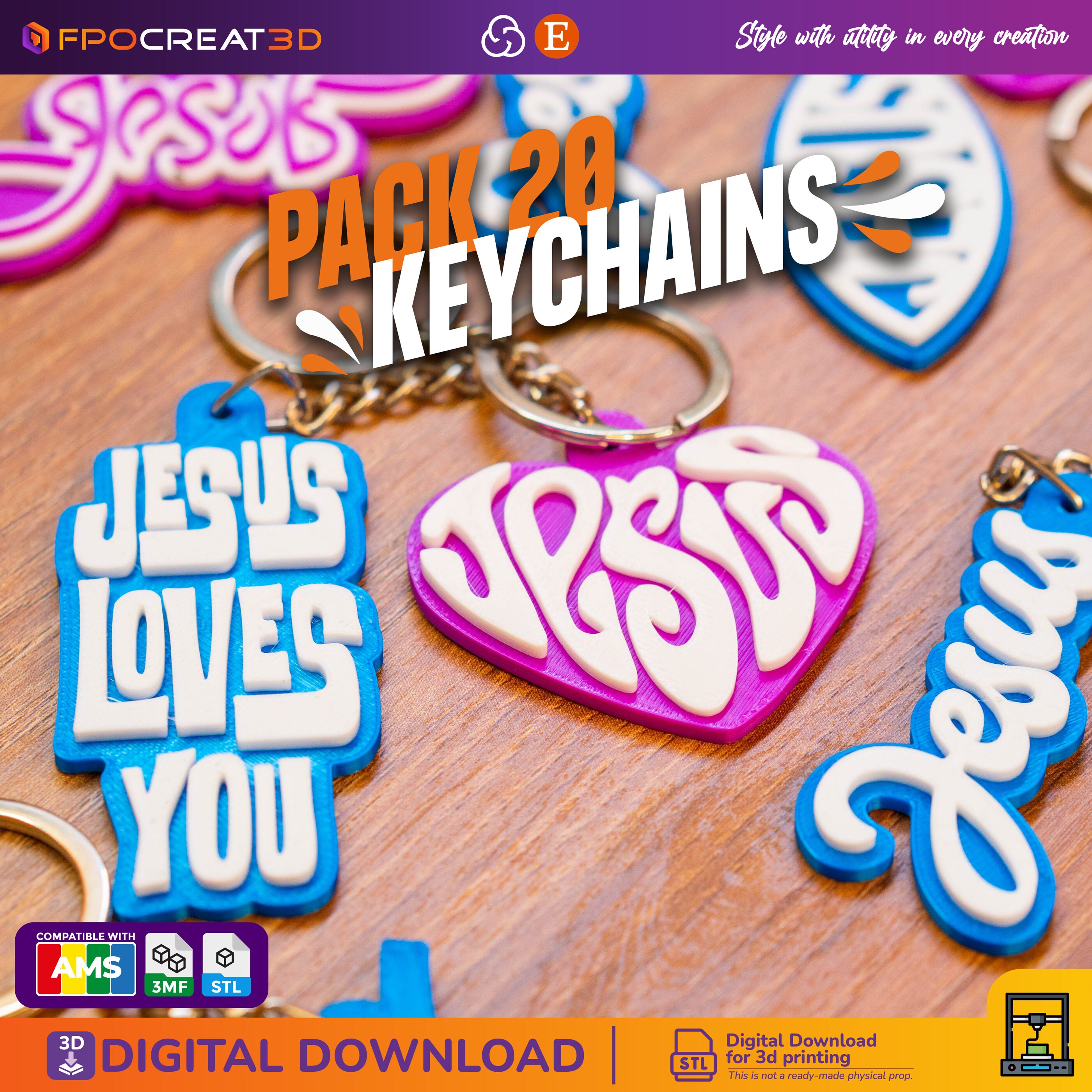 Jesus Keychains Pack 20 Designs Llaveros Jesus Colección 20 Diseños - Etsy