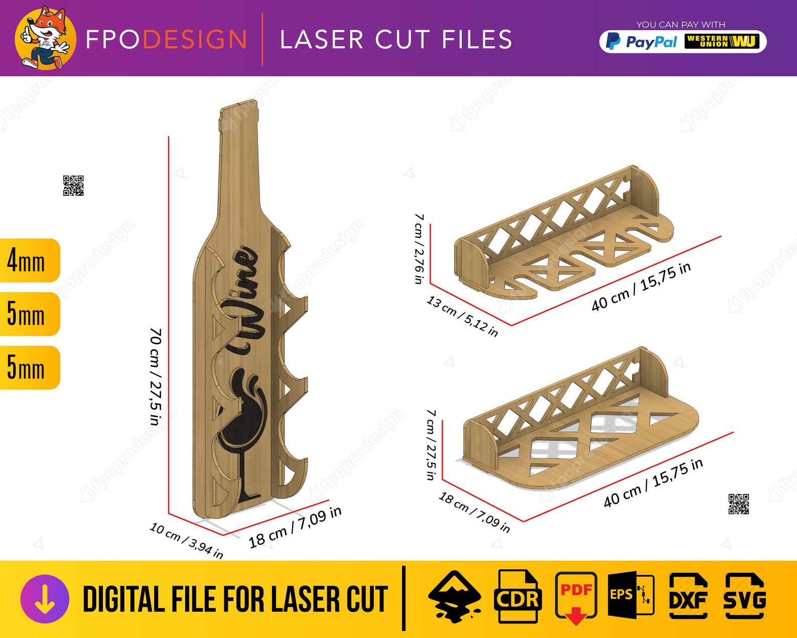 Estante De Vino Archivos Corte Laser Soporte De Botella De Vino Estante De Vino De Pared 3 ...