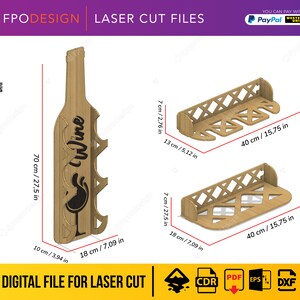 Estante De Vino Archivos Corte Laser Soporte De Botella De Vino Estante De Vino De Pared 3 ...
