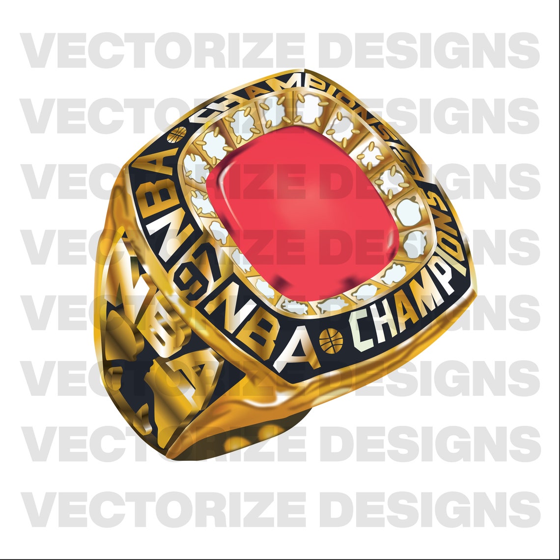NBA Champions Ring Vector - Etsy