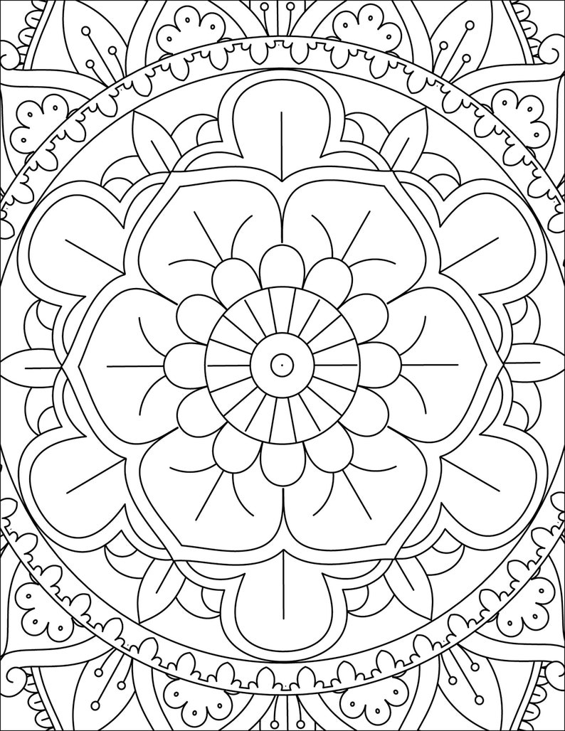 Mandala Coloring Book Style 3 20 Pages - Etsy