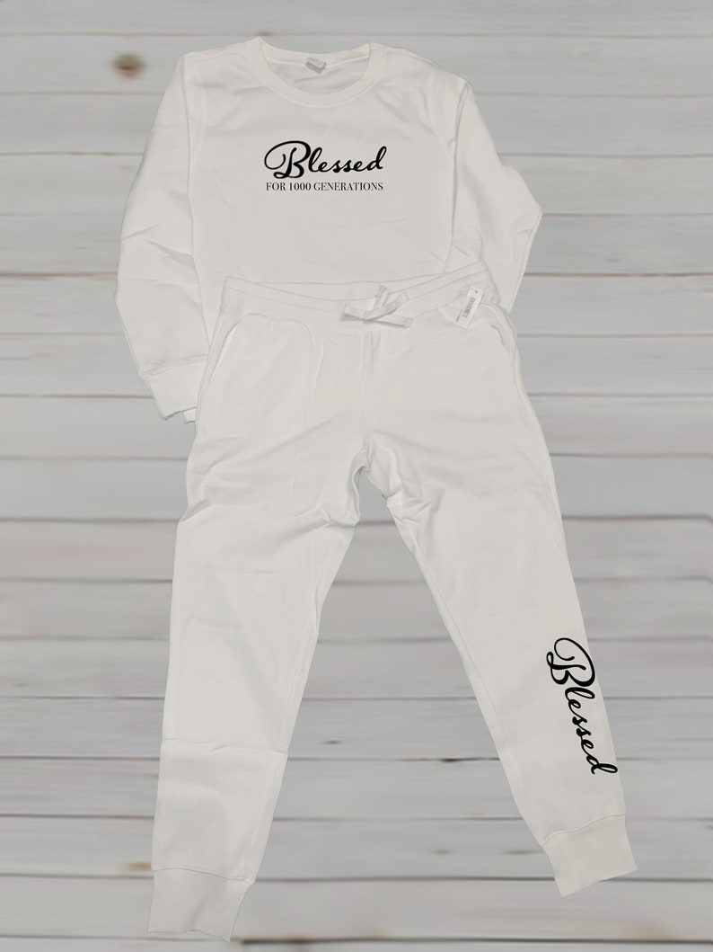 Lounge Set for Women | White Jogger Set | Sweatshirt and Sweatpants ...