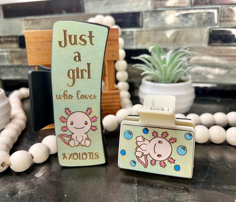 Cute Axolotl Hair Clip, Claw-style, Handcrafted - Etsy