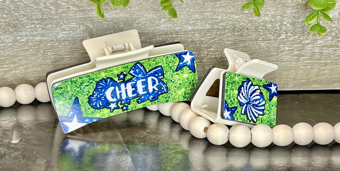Cheerleader 3D Image Hair Clip, Claw-style, School Spirit, Team Cheer ...