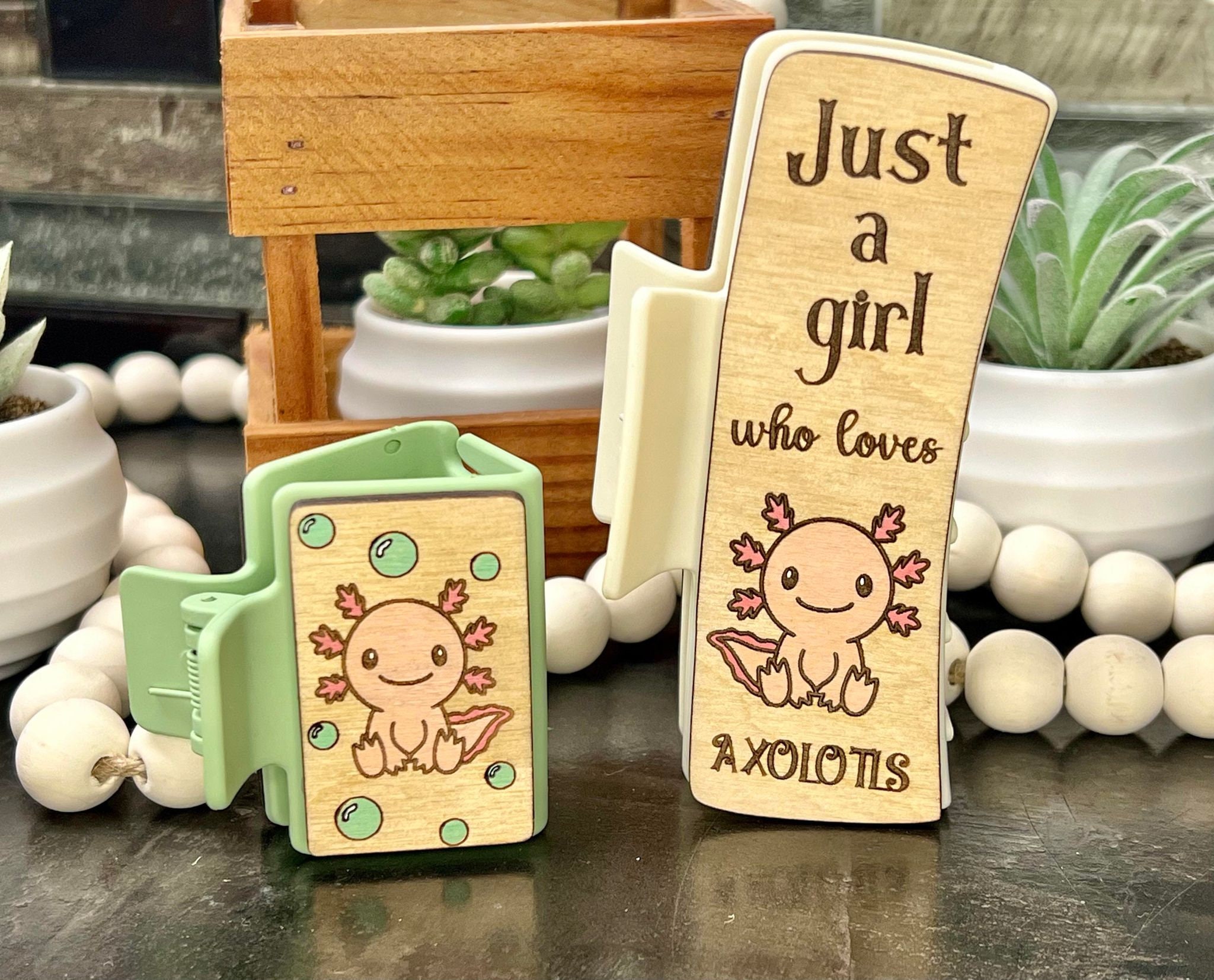 Axolotl Hair Clip SVG File / Digital Download / Laser Ready Cut File ...