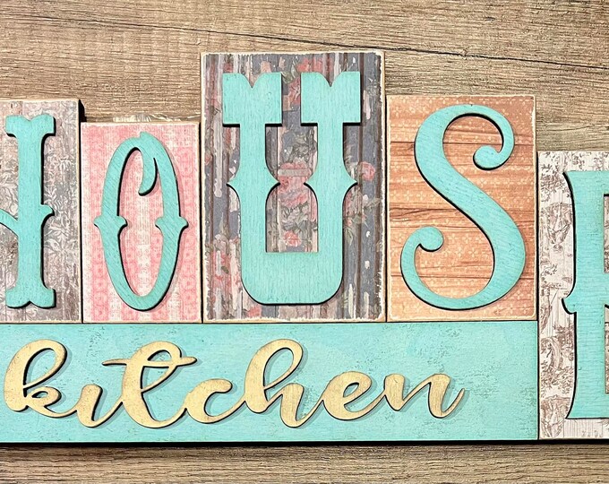 Rustic Farmhouse Kitchen Sign, Shelf Sitter, Country Kitchen Sign - Etsy