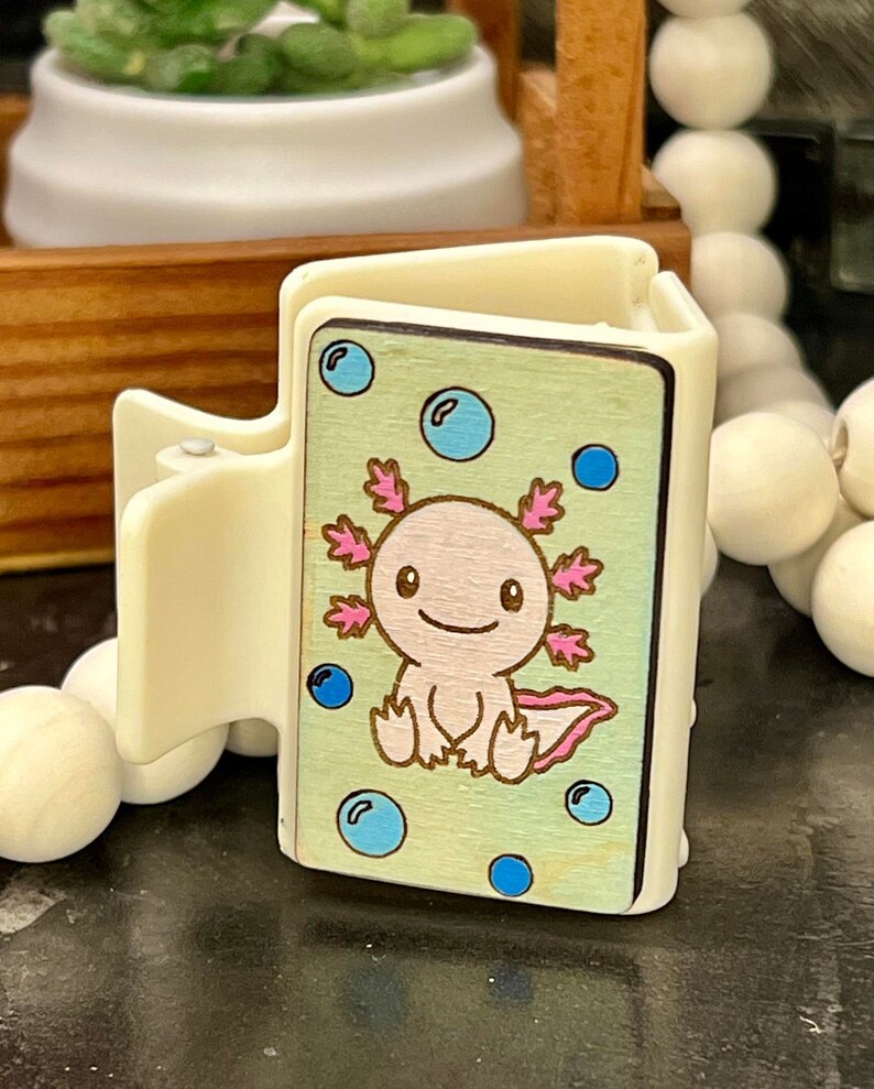 Cute Axolotl Hair Clip, Claw-style, Handcrafted - Etsy