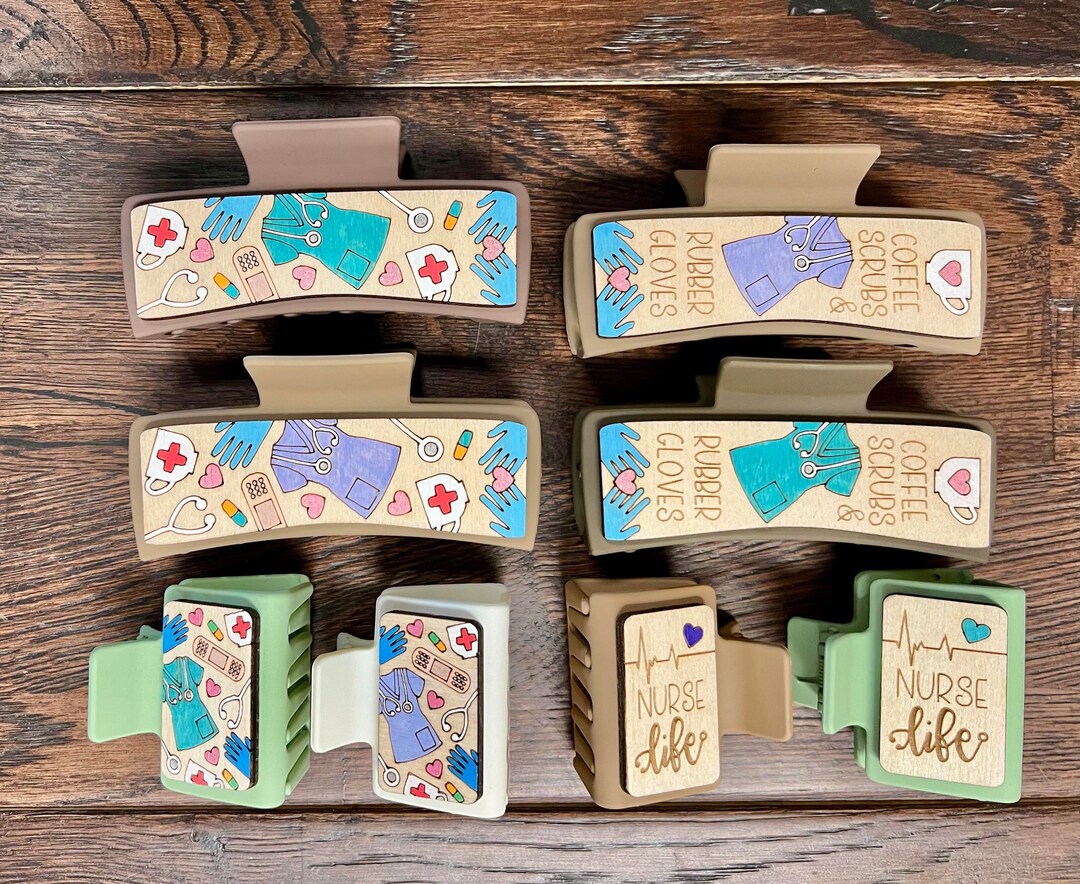 Nurse Life Claw-style Hair Clip, Handcrafted - Etsy