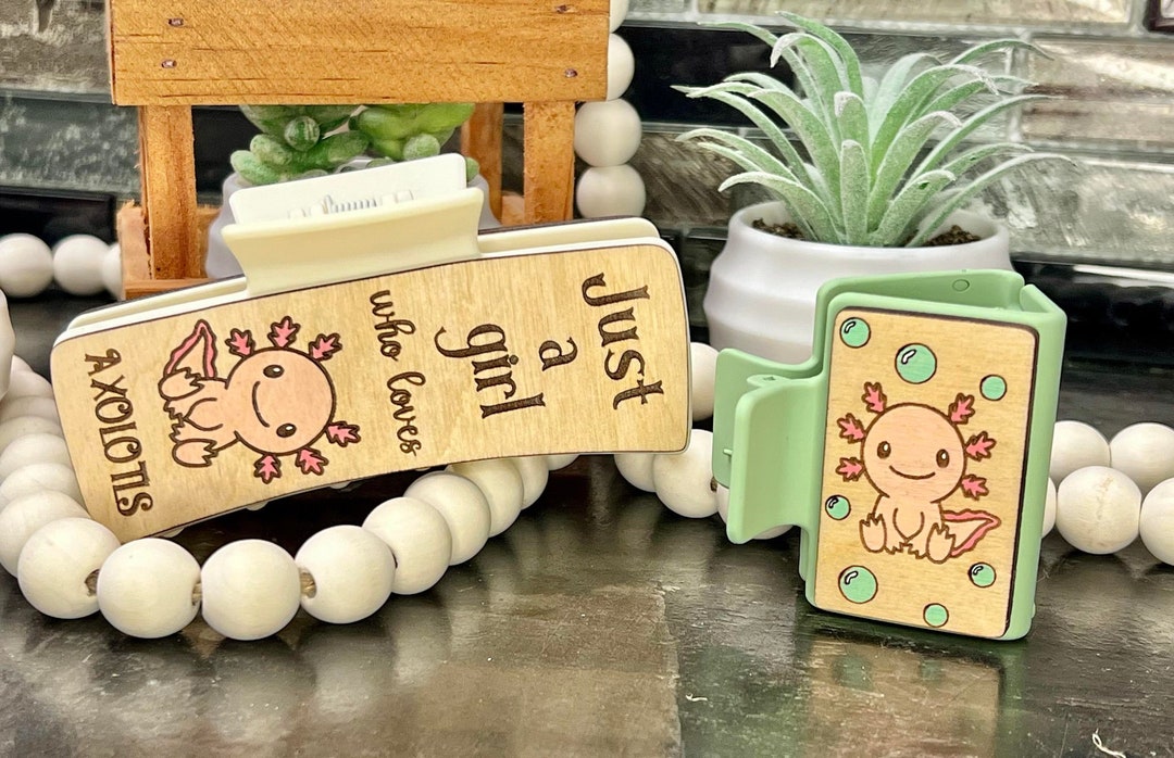 Cute Axolotl Hair Clip, Claw-style, Handcrafted - Etsy